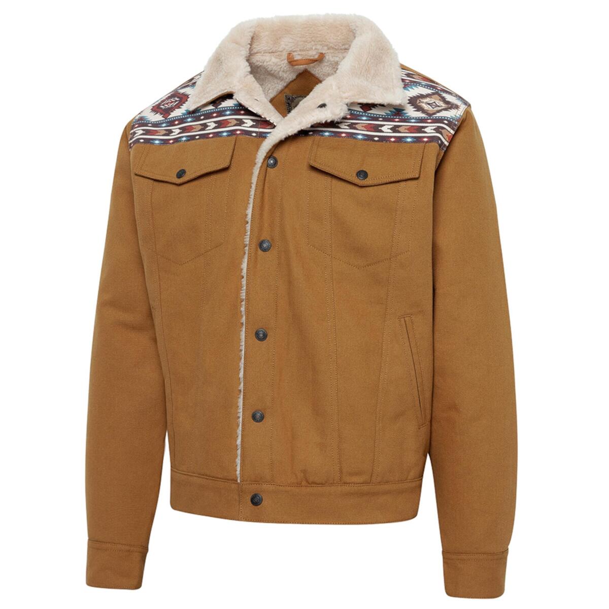 Stars & Stripes Canvas Jacket Carson brown - WesternWear-Shop.com